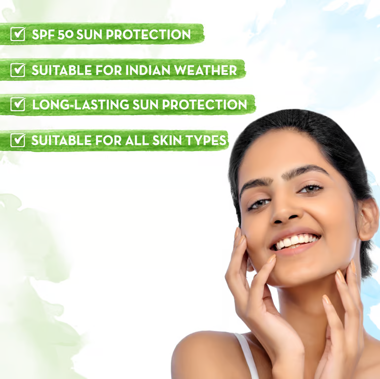 Ultra Light Indian Sunscreen with Carrot Seed, Turmeric and SPF 50 PA+ ...